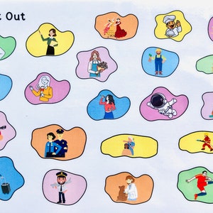 Professions Matching Activity Worksheet, Occupations Memory Game for ...