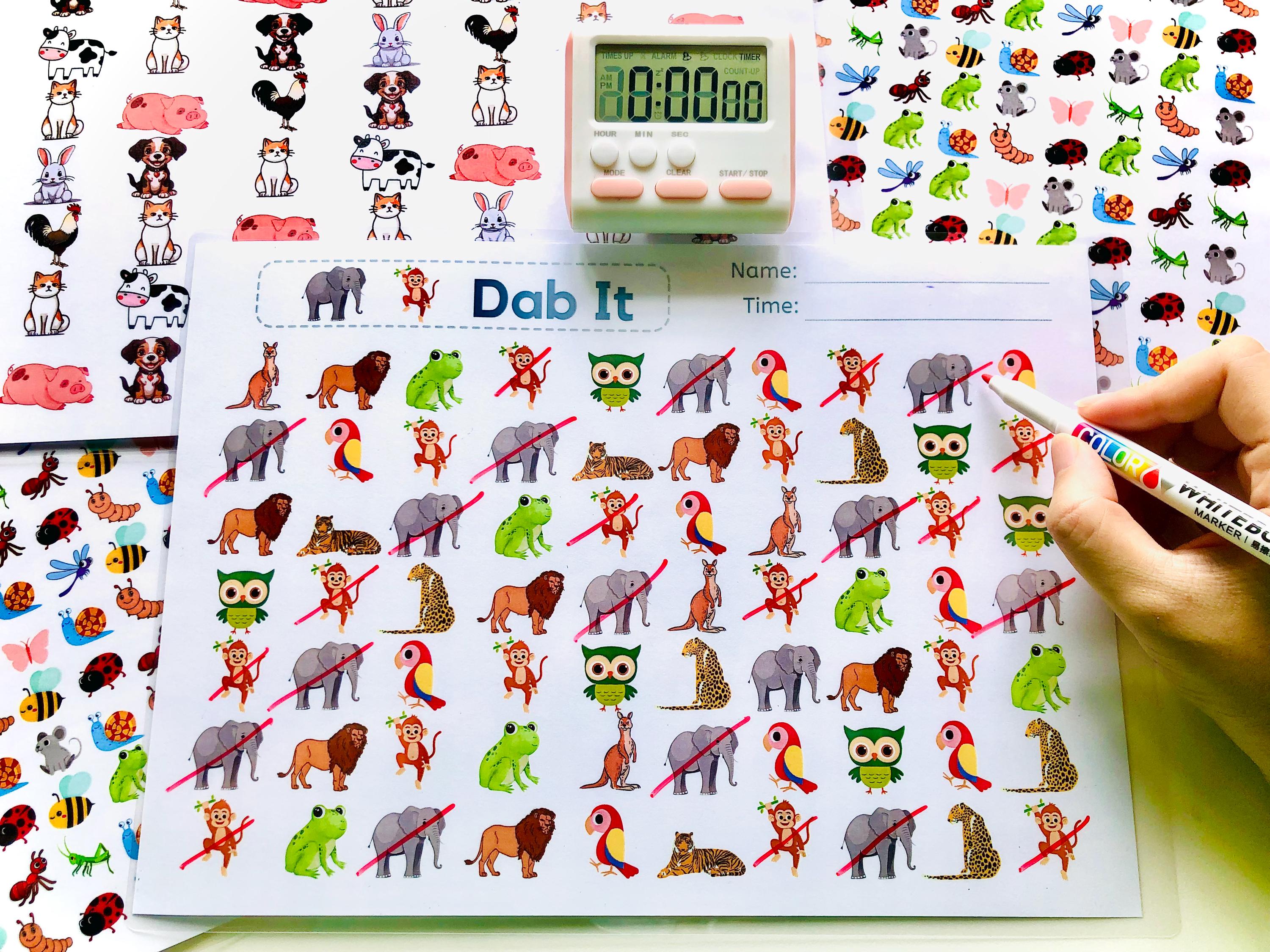 Animals Dab It Printable for Kids, I Spy Game Worksheet, Look and Find ...