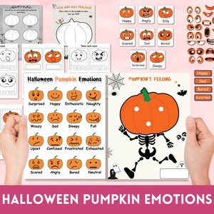 Halloween Pumpkin Emotions Feelings Activity for Kids, Behavior ...