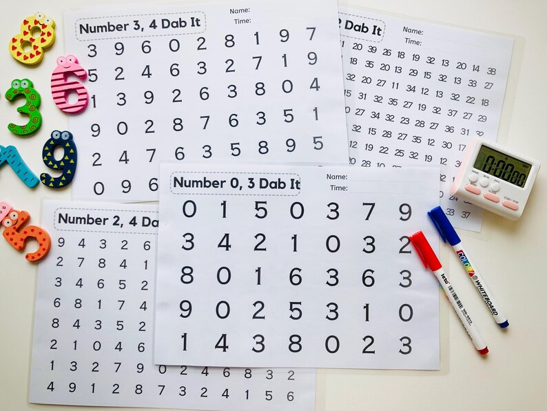 Number Recognition Dab It, I Spy Game Gift for Kids, Math Activity ...