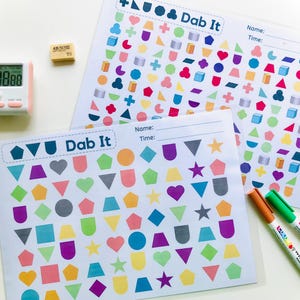 Shapes Dab It Printable, I Spy Game Gift for Kid, Look and Find ...
