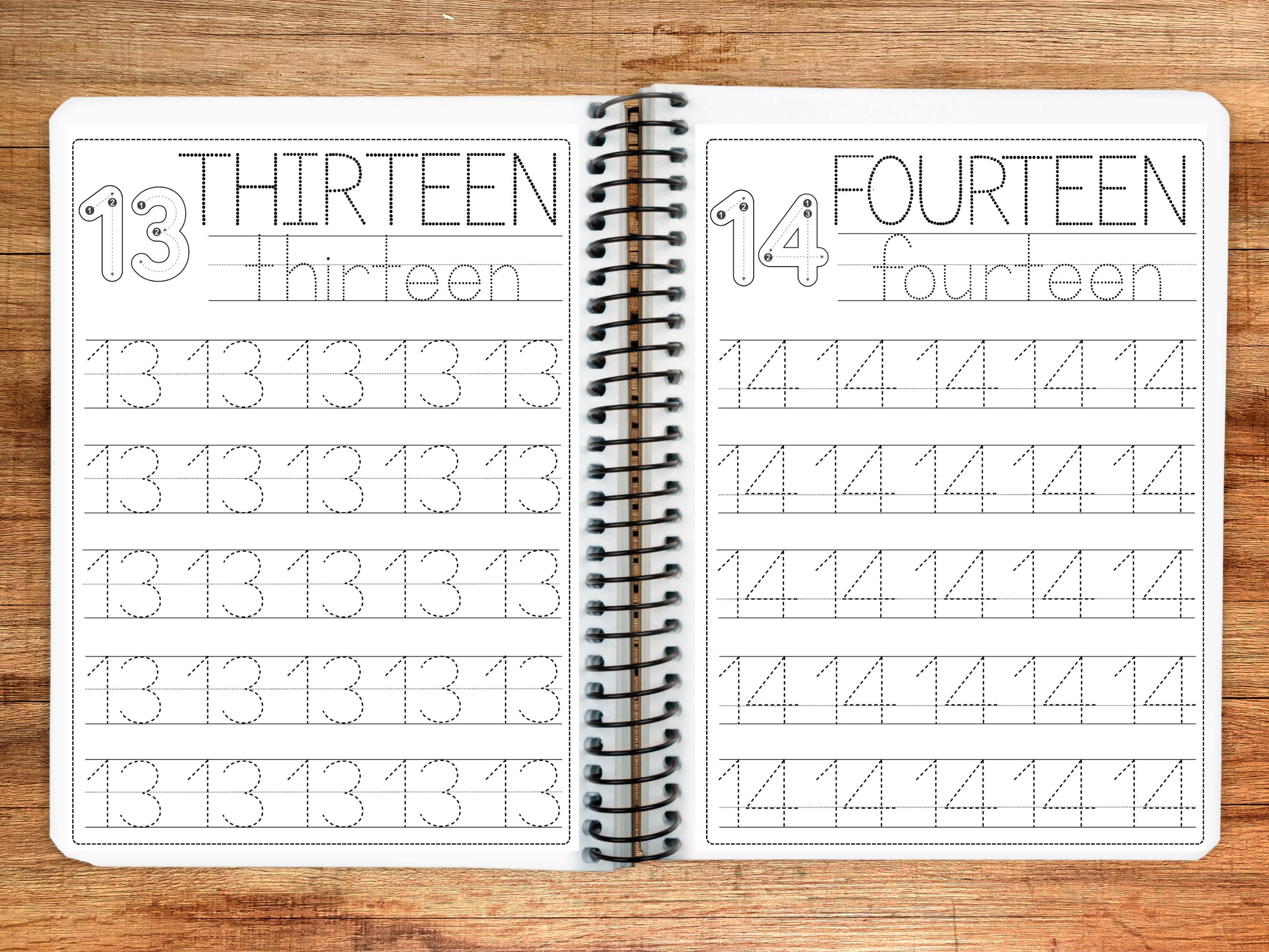 Number Alphabet Tracing Worksheets, ABC Pre Handwriting Practice, 0-20 ...