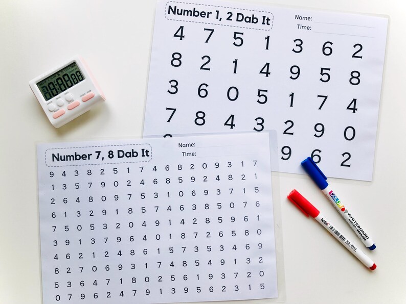 Number Recognition Dab It, I Spy Game Gift for Kids, Math Activity ...