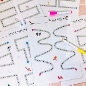 Preschool Line Tracing Worksheet, Handwriting Practice Activity ...