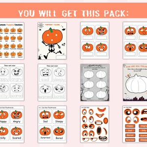 Halloween Pumpkin Emotions Feelings Activity for Kids, Behavior ...