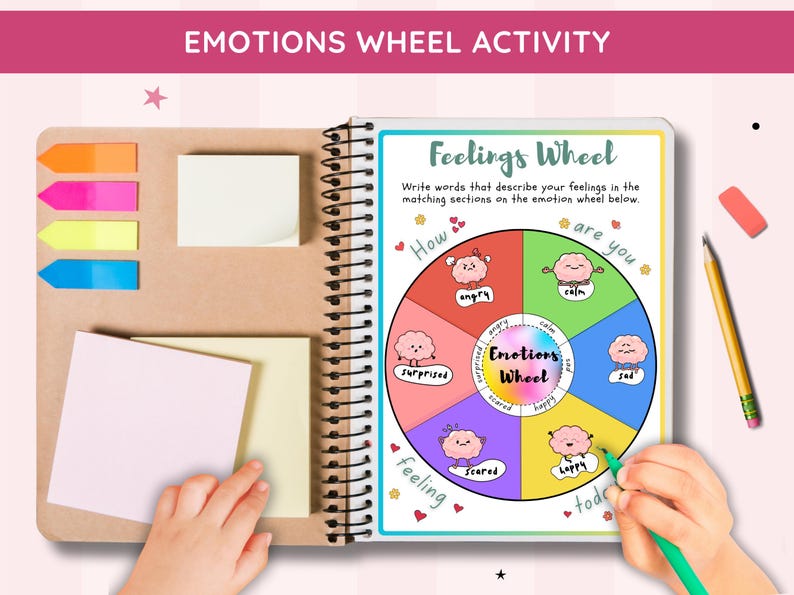 Emotions Wheel Activity for Kids, Preschool Feelings Spinner Game ...