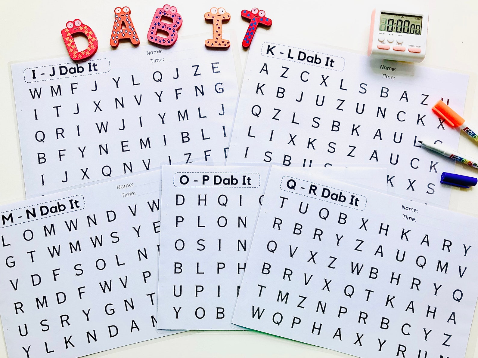 Alphabet Dab It Printable, I Spy Game Gift, Letter Recognition, Find ...