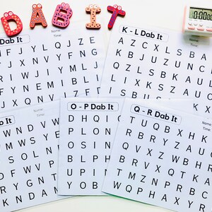 Alphabet Dab It Printable, I Spy Game Gift, Letter Recognition, Find ...