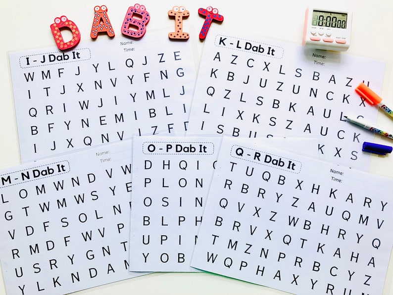 Alphabet Dab It Printable, I Spy Game Gift, Letter Recognition, Find ...