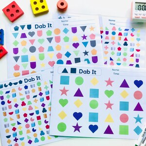 Shapes Dab It Printable, I Spy Game Gift for Kid, Look and Find ...