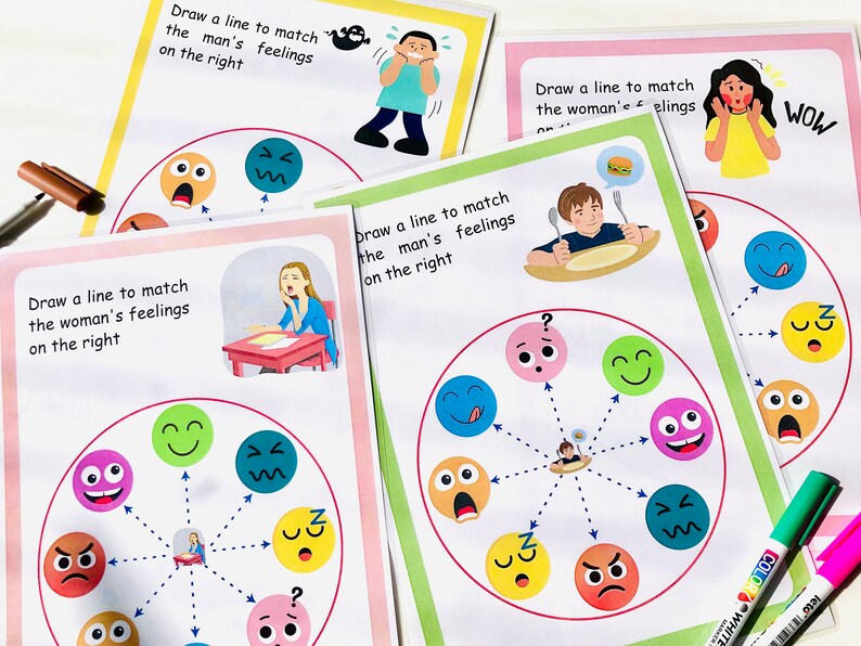 Emotions Activity Printable for Toddler, Preschool Feelings Chart ...