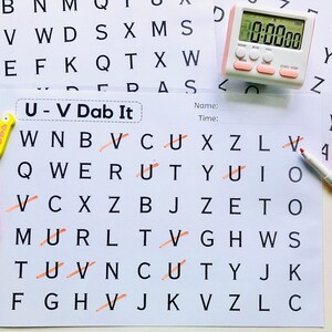 Alphabet Dab It Printable, I Spy Game Gift, Letter Recognition, Find ...