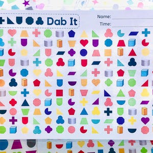 Shapes Dab It Printable, I Spy Game Gift for Kid, Look and Find ...