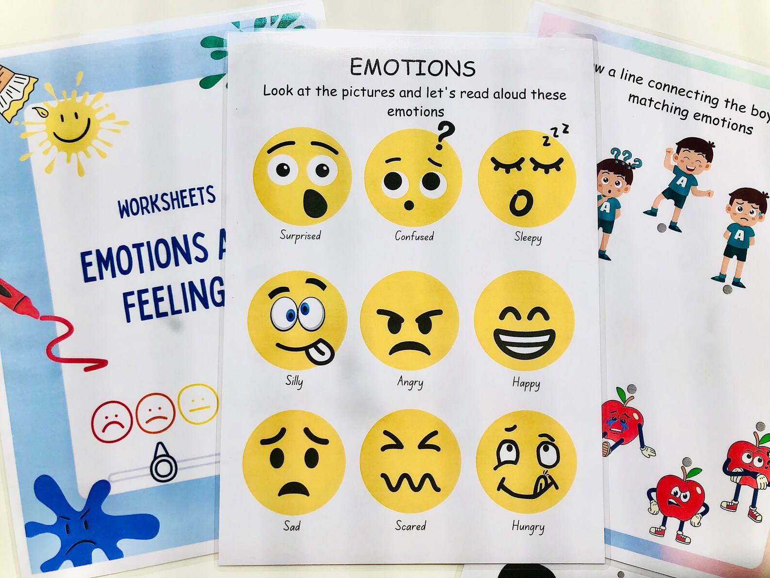 Emotions Activity Printable for Toddler, Preschool Feelings Chart ...