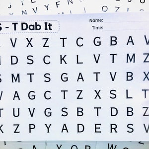 Alphabet Dab It Printable, I Spy Game Gift, Letter Recognition, Find ...