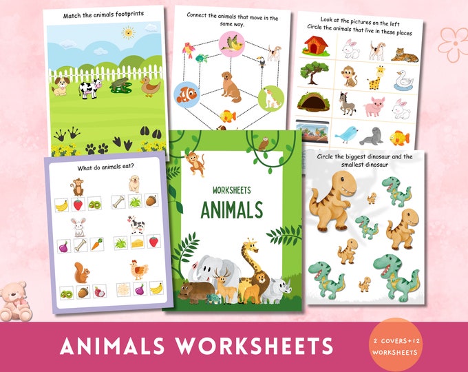 World Animals Busy Book Printable Preschool Curriculum Homeschool ...