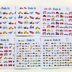 Transportation Dab It Printable, Kid Vehicles Busy Book, I Spy Game ...