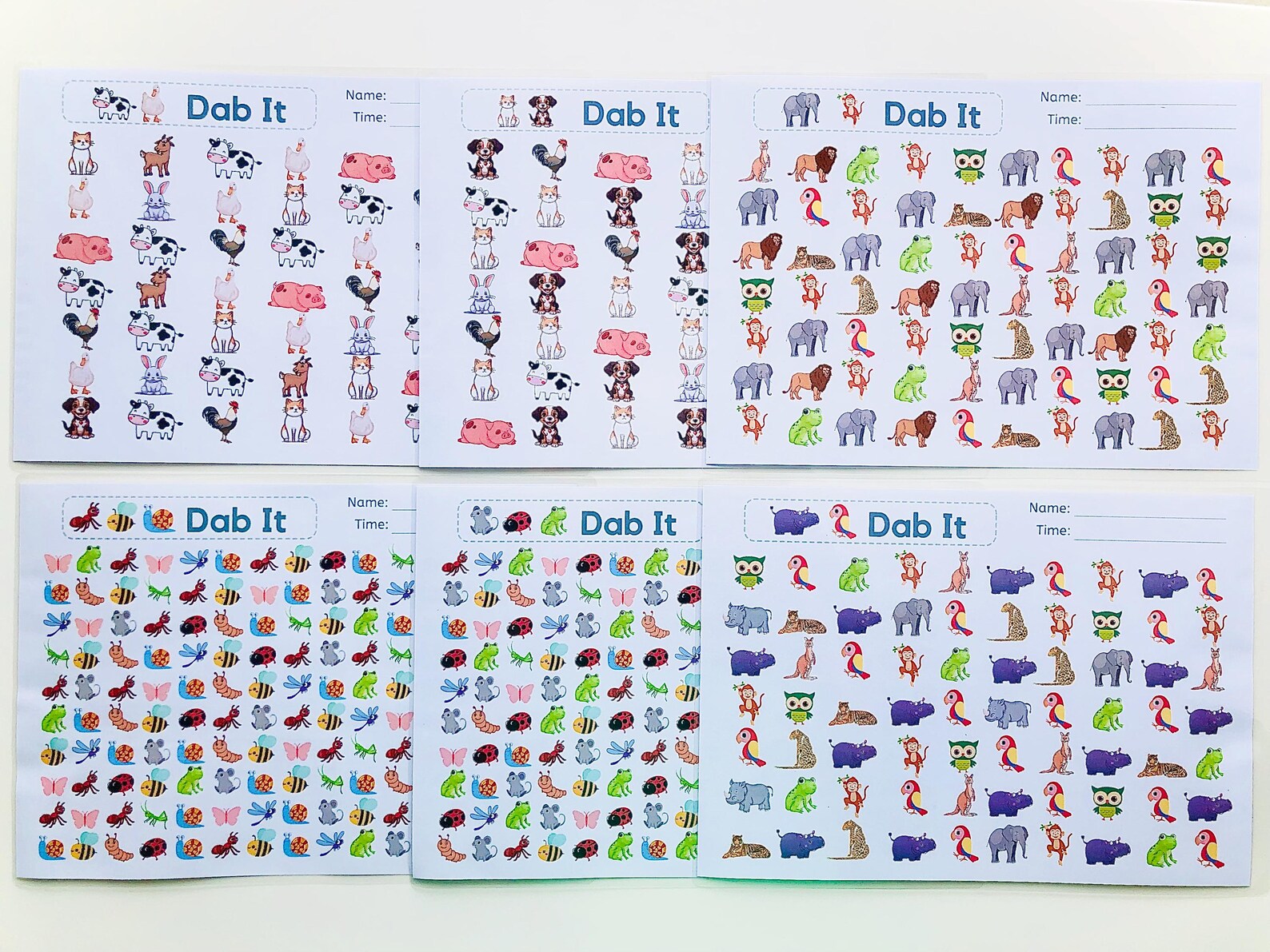 Animals Dab It Printable for Kids, I Spy Game Worksheet, Look and Find ...