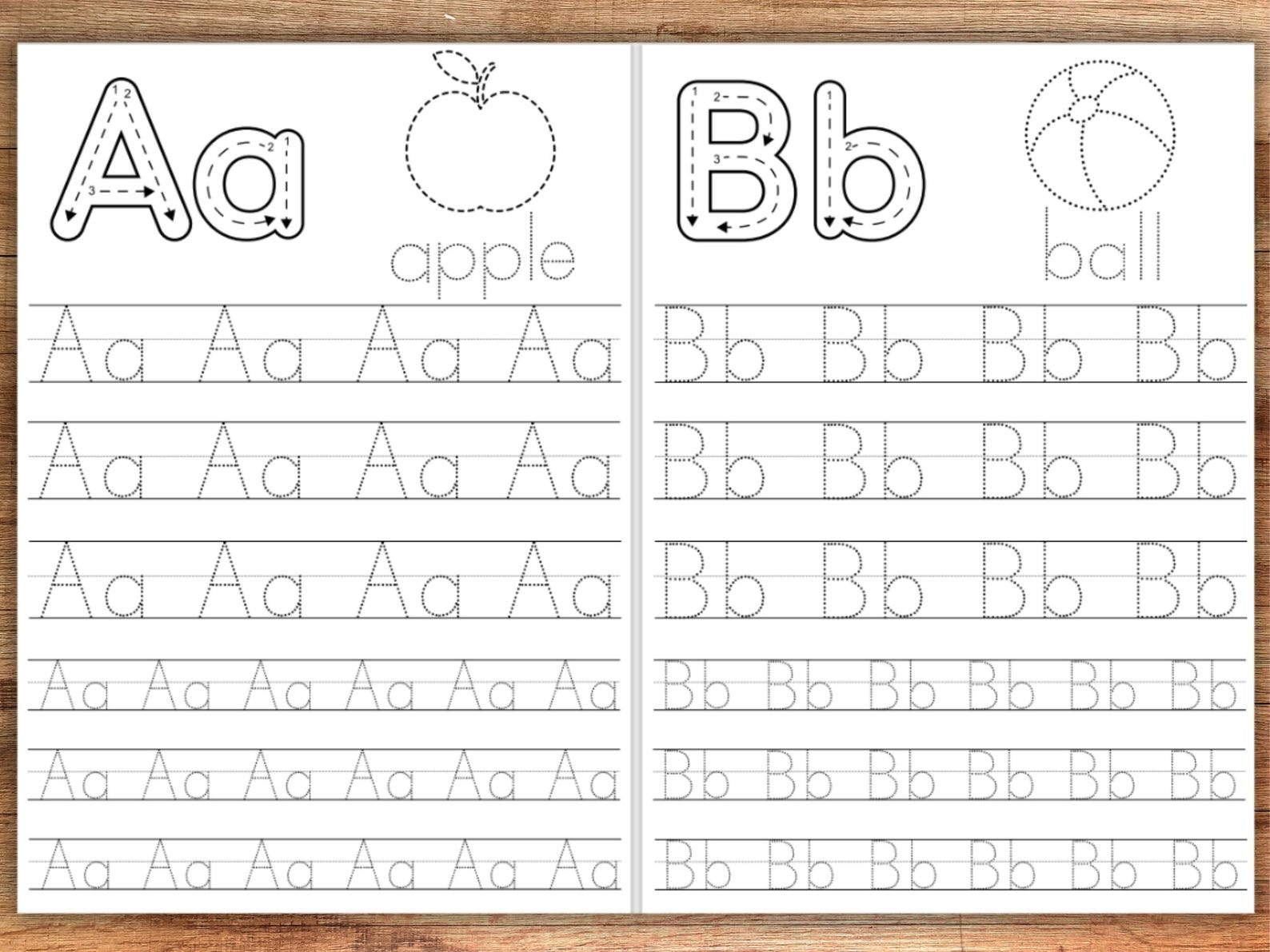 Number Alphabet Tracing Worksheets, ABC Pre Handwriting Practice, 0-20 ...