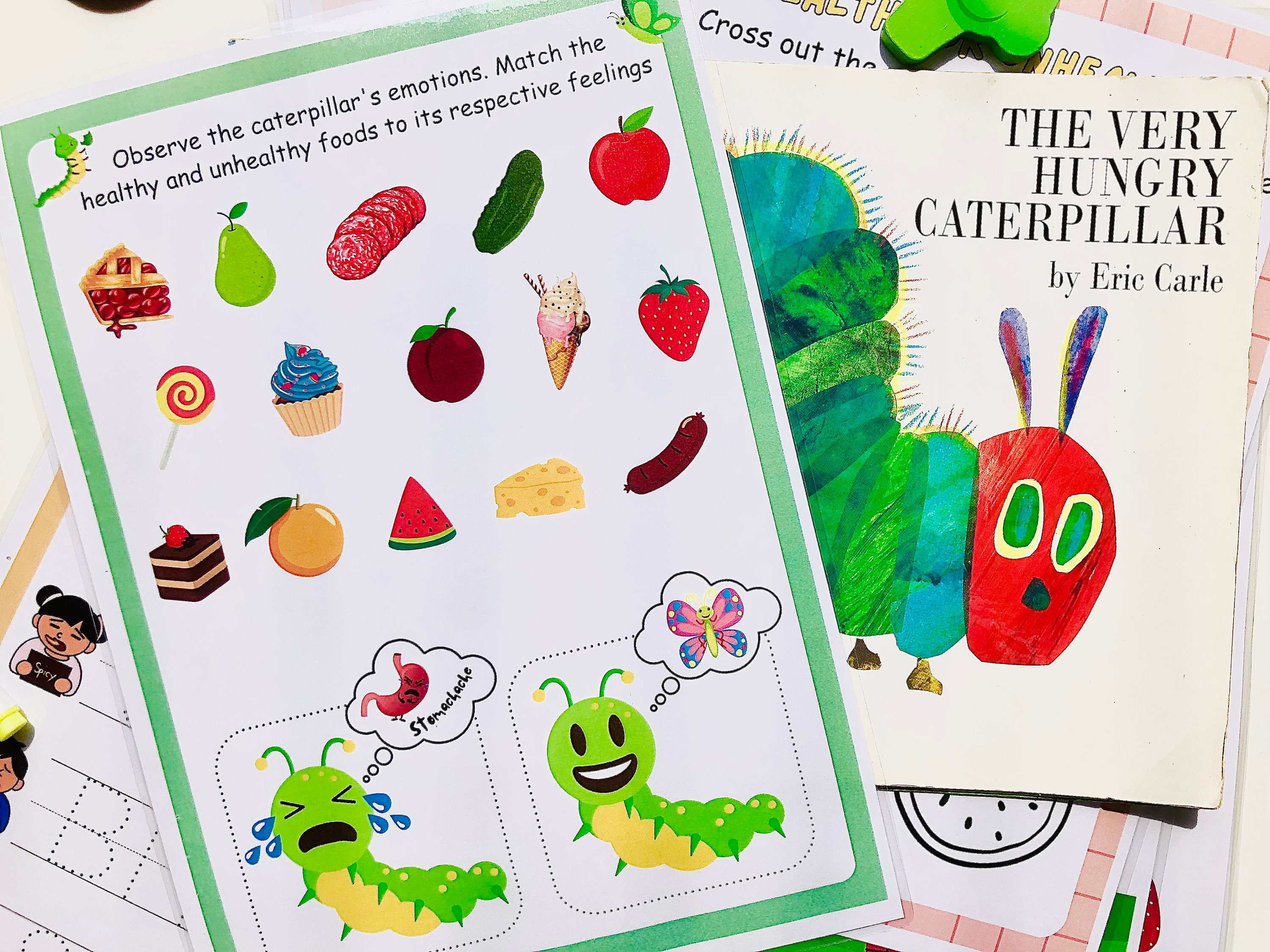 Fruits and Vegetables Activity Worksheet, Healthy & Unhealthy Food ...