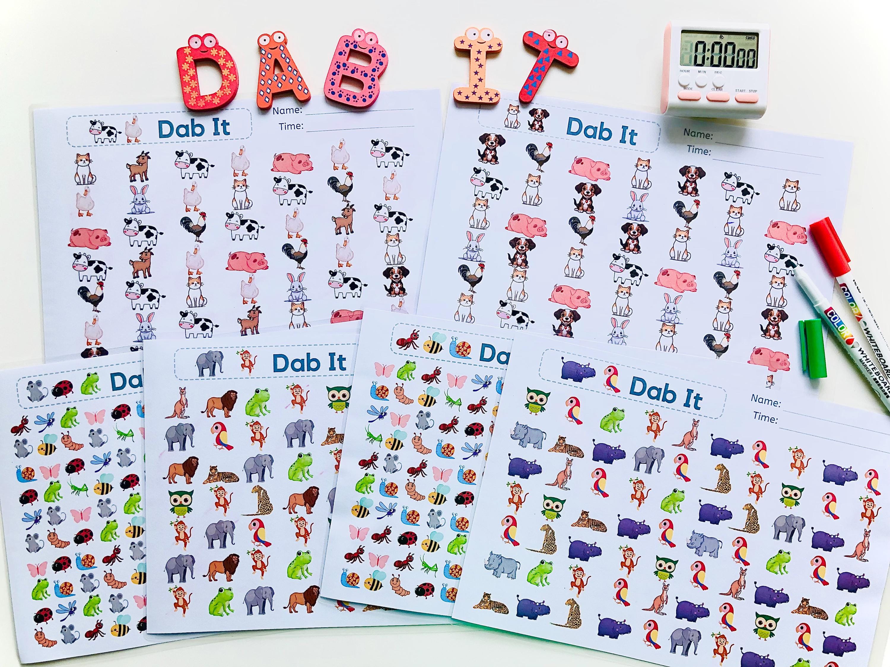 Animals Dab It Printable for Kids, I Spy Game Worksheet, Look and Find ...