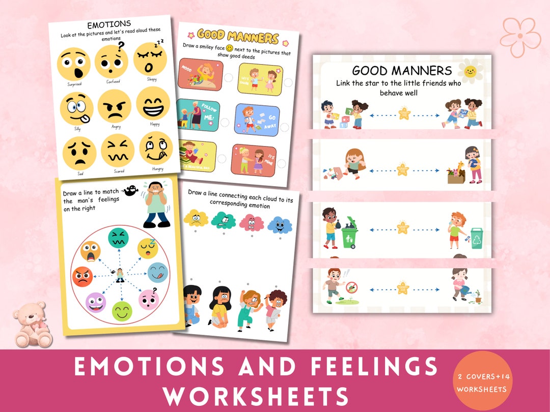 Emotions Activity Printable for Toddler, Preschool Feelings Chart ...