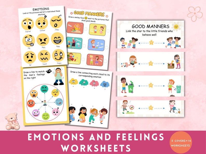 Emotions Activity Printable for Toddler, Preschool Feelings Chart ...