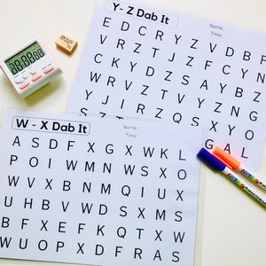 Alphabet Dab It Printable, I Spy Game Gift, Letter Recognition, Find ...