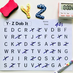 Alphabet Dab It Printable, I Spy Game Gift, Letter Recognition, Find ...