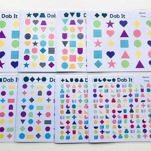 Shapes Dab It Printable, I Spy Game Gift for Kid, Look and Find ...