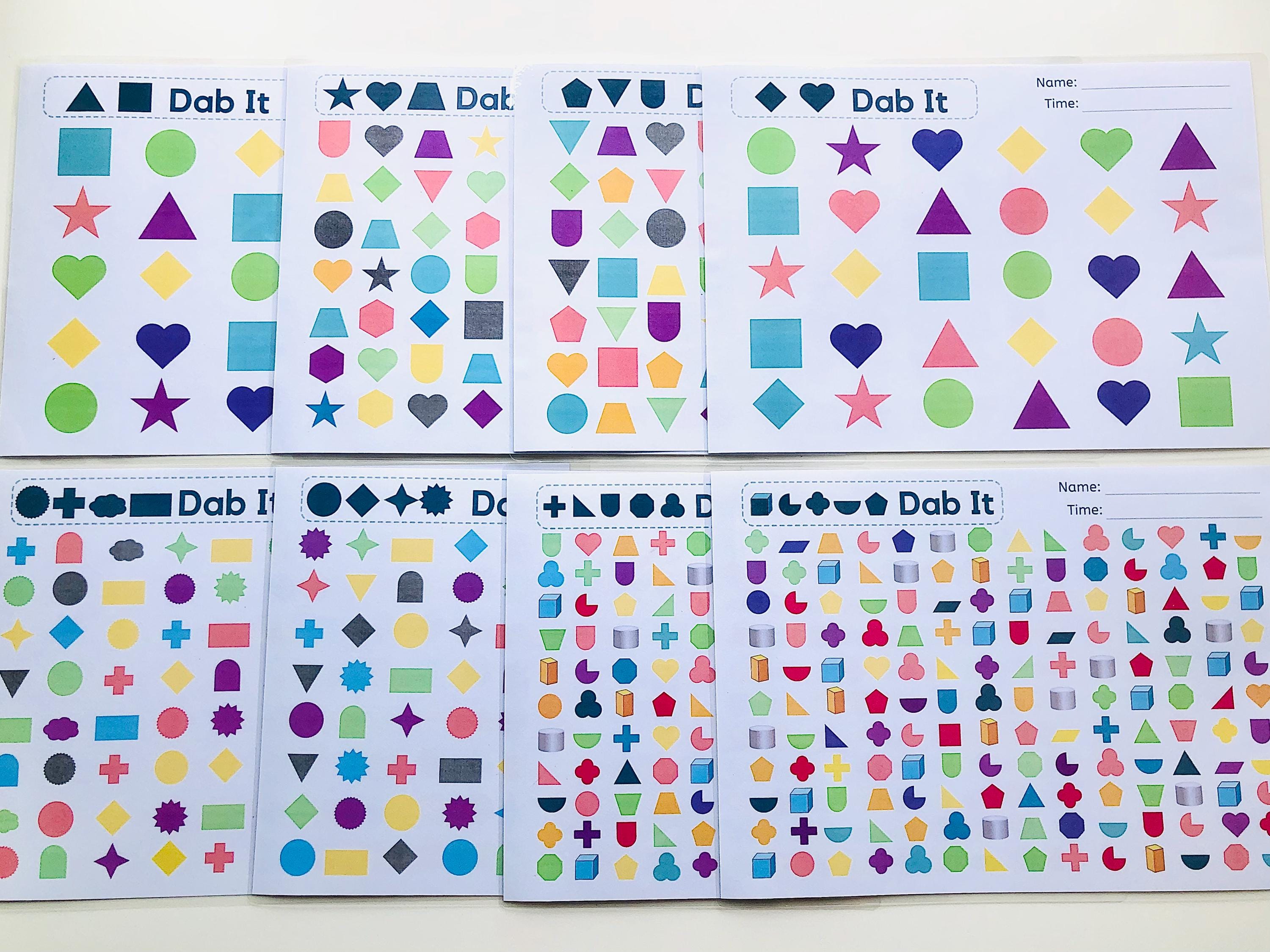 Shapes Dab It Printable, I Spy Game Gift for Kid, Look and Find ...