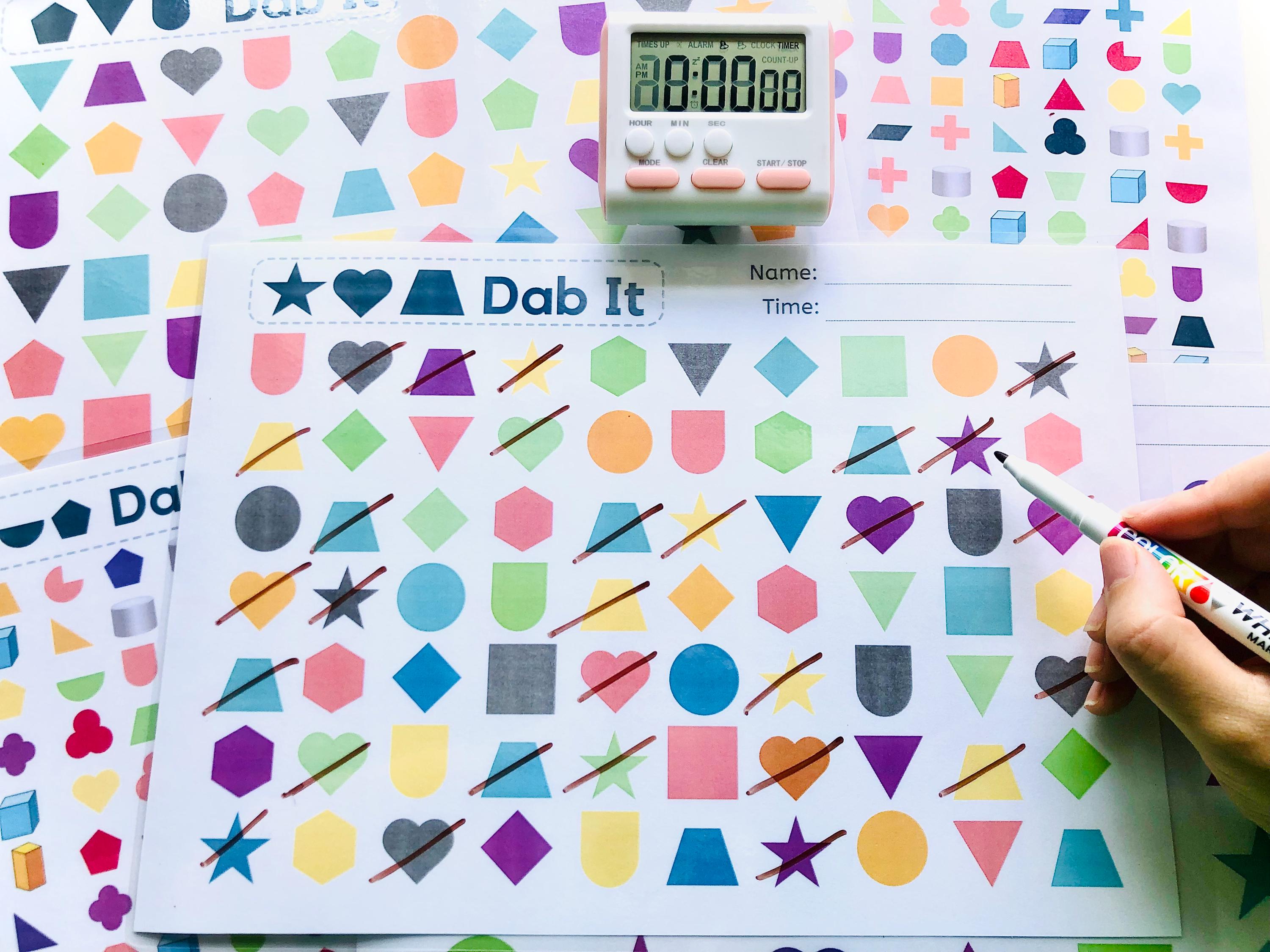 Shapes Dab It Printable, I Spy Game Gift for Kid, Look and Find ...
