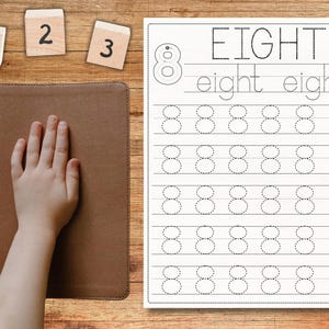 1-10 Number Tracing Worksheets, Handwriting Practice Gifts, Math ...