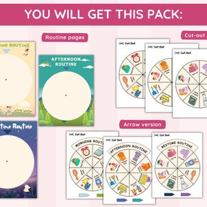 Routine Wheel for Kids, Preschool Morning Afternoon Bedtime Chore Chart ...