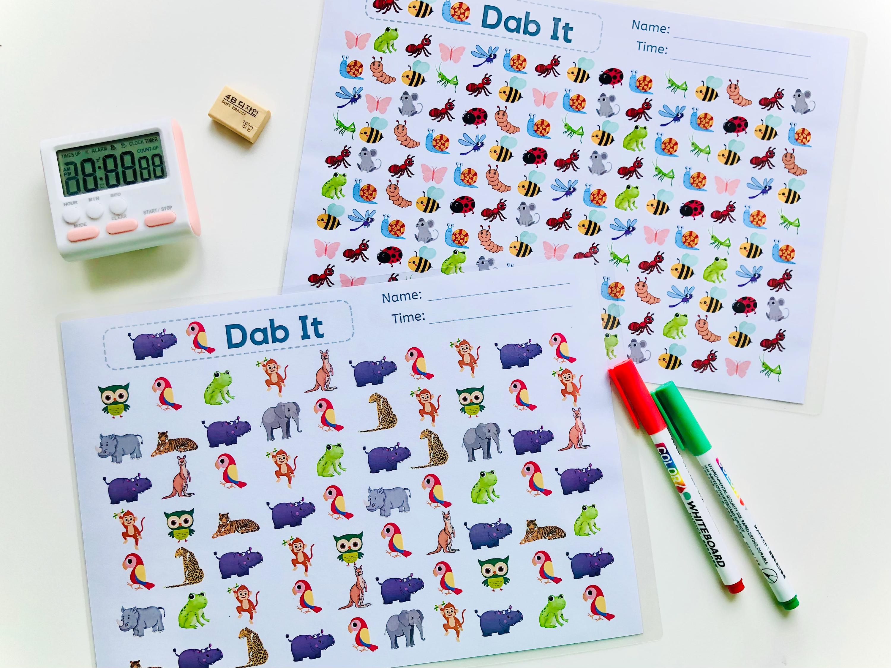 Animals Dab It Printable for Kids, I Spy Game Worksheet, Look and Find ...
