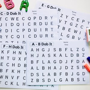 Alphabet Dab It Printable, I Spy Game Gift, Letter Recognition, Find ...