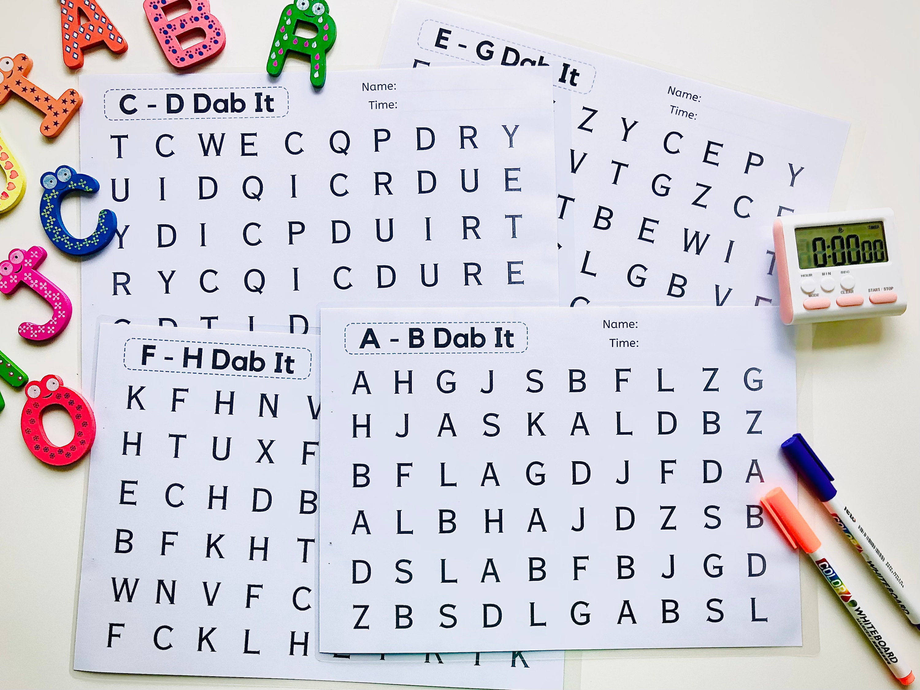 Alphabet Dab It Printable, I Spy Game Gift, Letter Recognition, Find ...