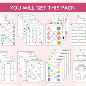 Preschool Line Tracing Worksheet, Handwriting Practice Activity ...