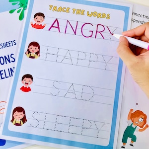 Emotions Activity Printable for Toddler, Preschool Feelings Chart ...