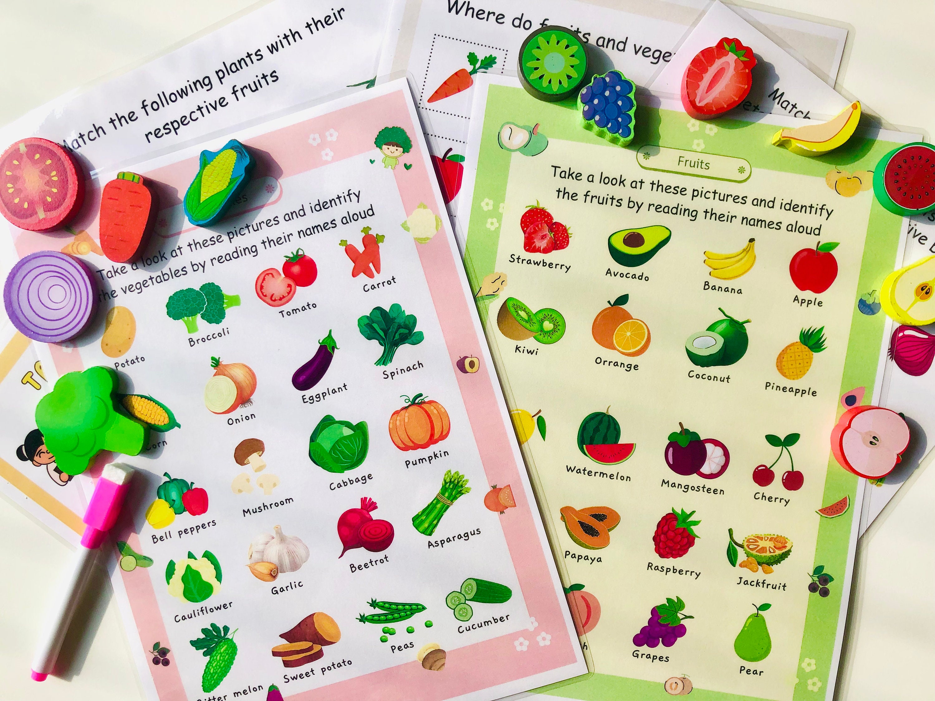 Fruits and Vegetables Activity Worksheet, Healthy & Unhealthy Food ...