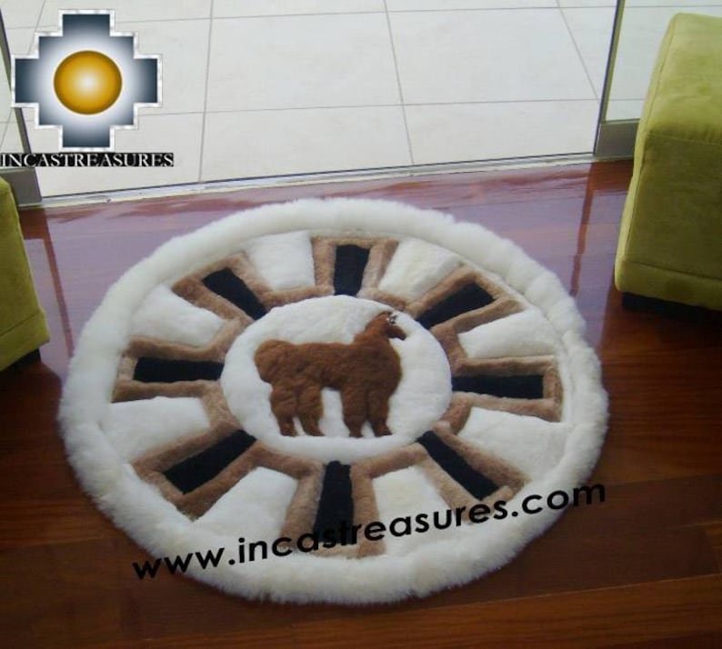 100% Baby Alpaca Round Rug Alpaca Wheel FREE SHIPPING - Etsy