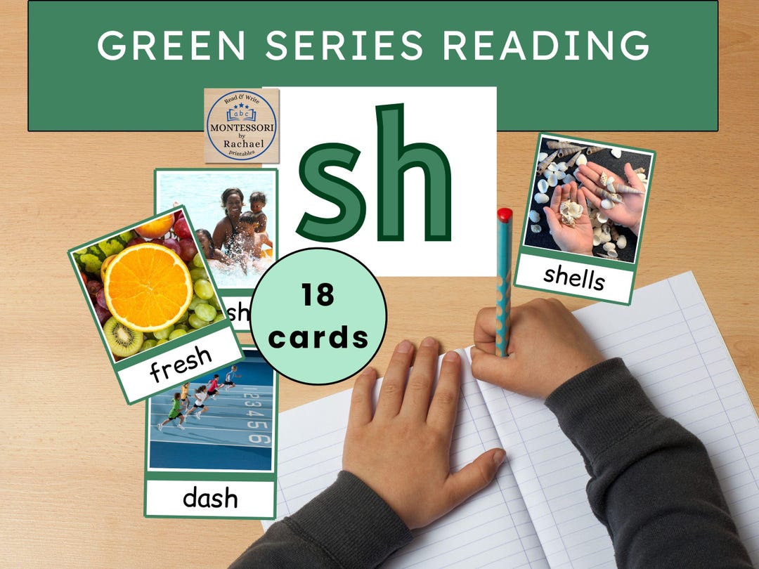 Montessori Flashcard Phonics Teaching Card SH Sound Practice Homeschool ...