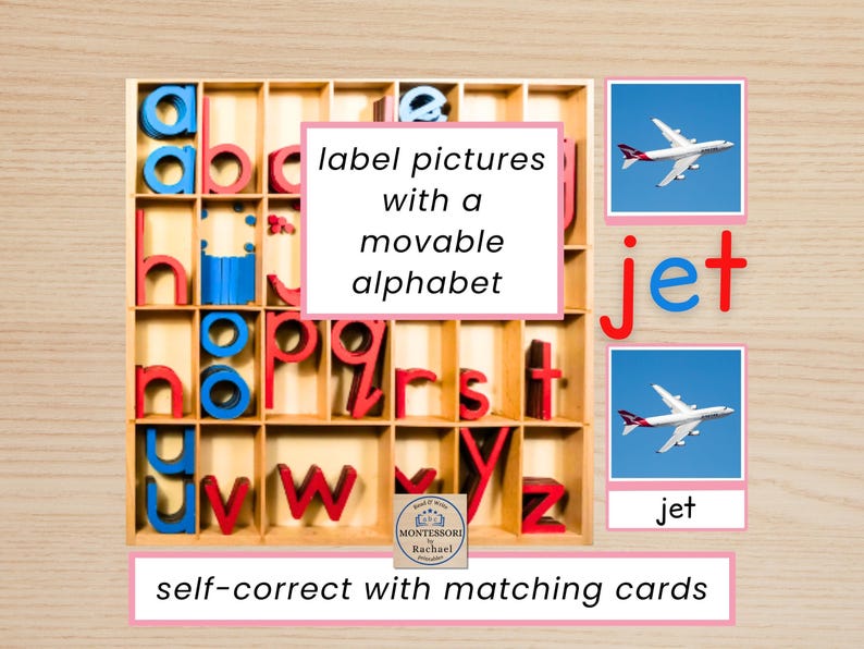 Montessori Pink Series Short E Reading Preschool Montessori Three Part ...