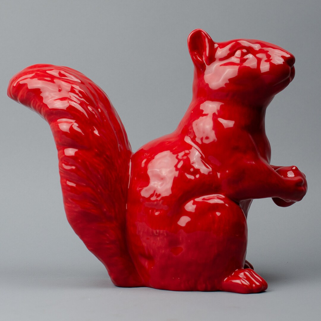 Ceramic Squirrel, Standing, Art Sculpture, Woodland Gift, Choose Your ...