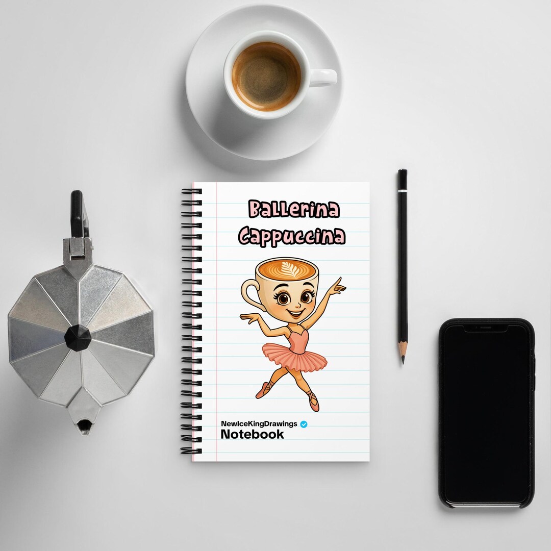 Ballerina Cappuccina Italian Brainrot Spiral Notebook - Etsy