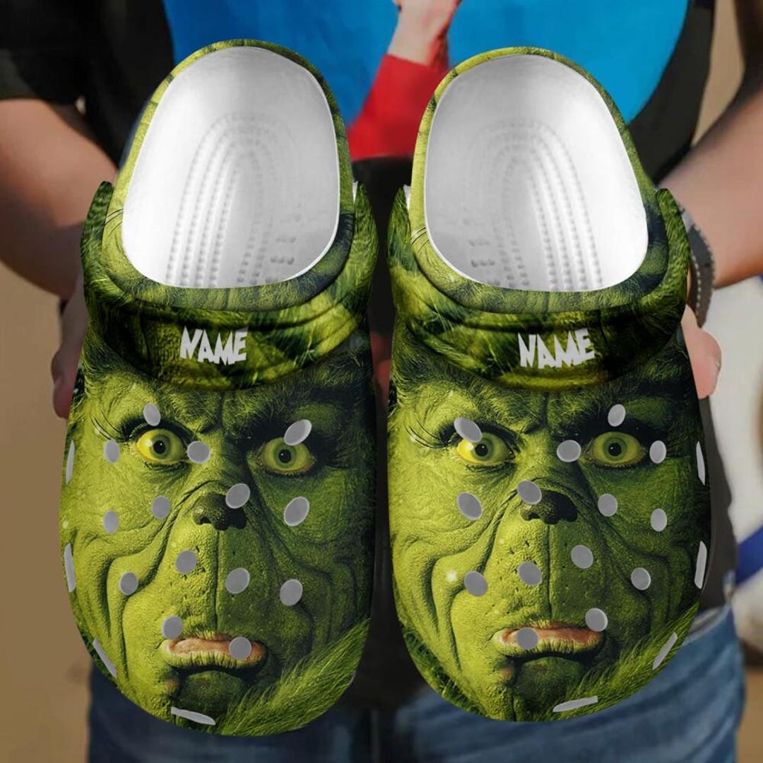 Custom Grinch Christmas Crocs Classic Clog Shoes, Clogs Shoes for Men ...