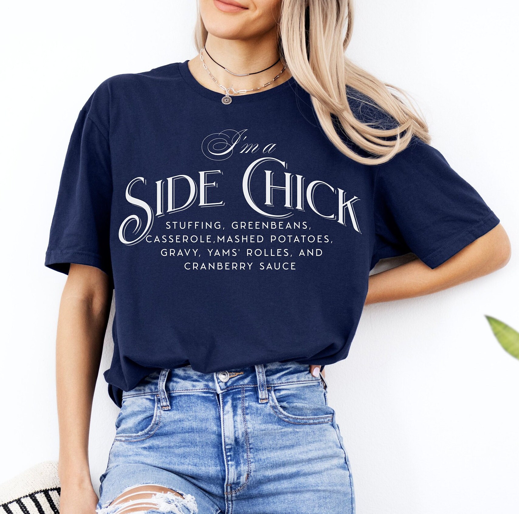 I'm a Side Chick Sweatshirt, Funny Thanksgiving Shirt, Turkey Fall ...