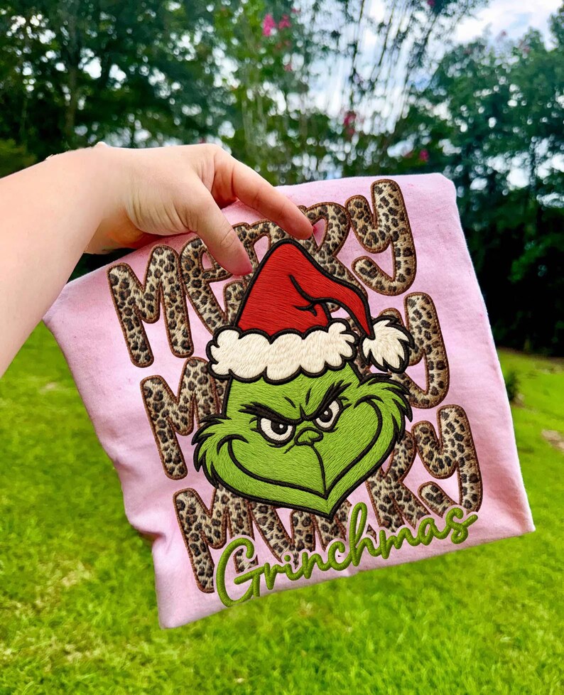 Merry Grinchmas PNG, Leopard Print Christmas Sublimation, Funny Green ...
