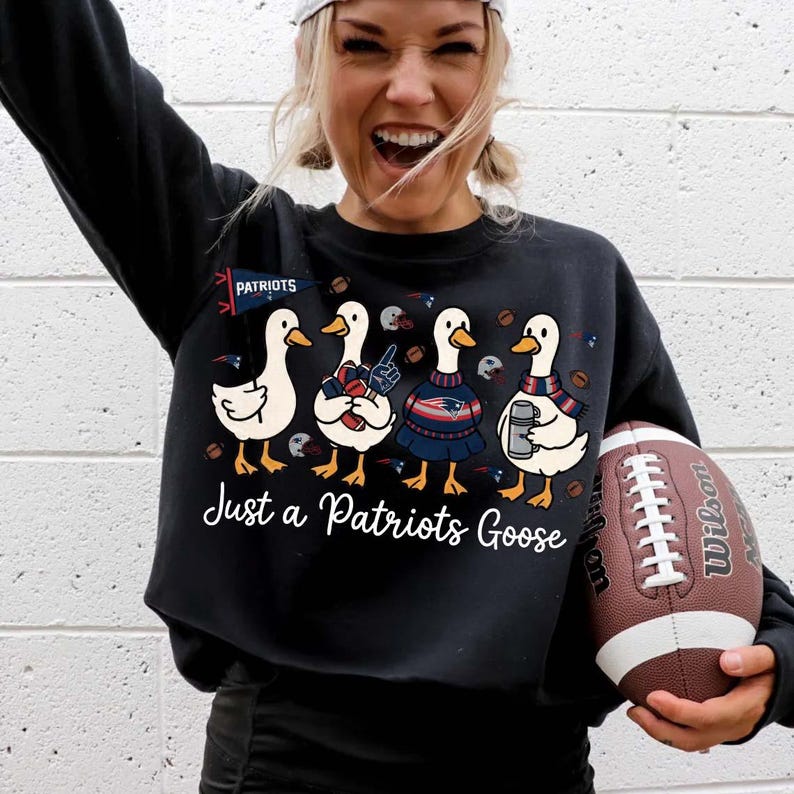 New England Football Goose PNG, Funny Sports Goose Illustration, Retro ...