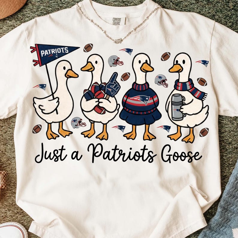 New England Football Goose PNG, Funny Sports Goose Illustration, Retro ...